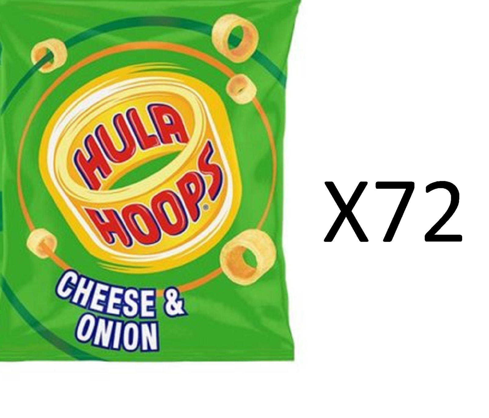 Hula Hoops Cheese & Onion 24g Crisps HP Snacks PACK OF 72 | eBay