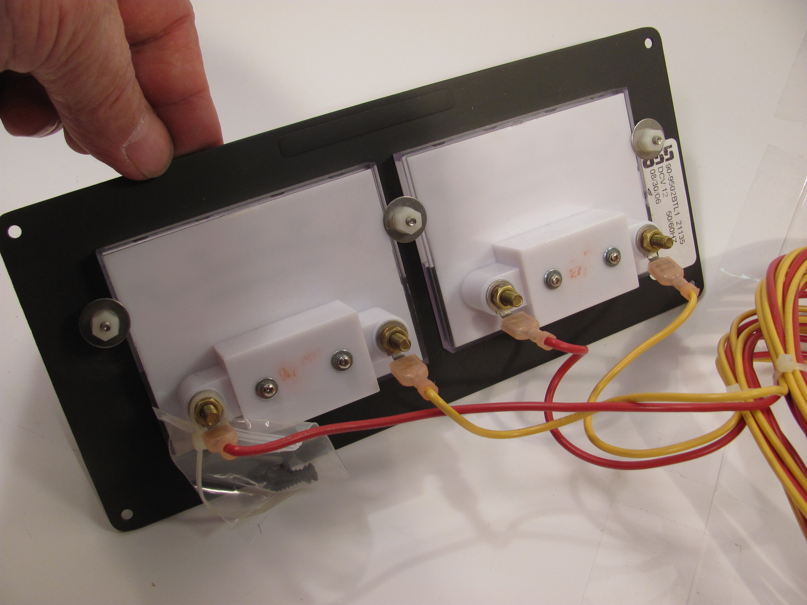 BASS 90-9502BTL1 100 AMPERES DUAL METER PANEL 12V DC DUAL 12 VOLT for ...