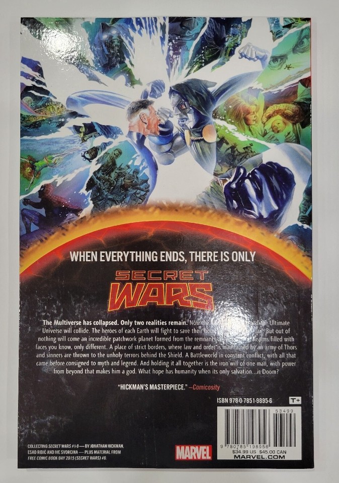 Marvel - SECRET WARS - Hickman - Graphic Novel TPB | eBay