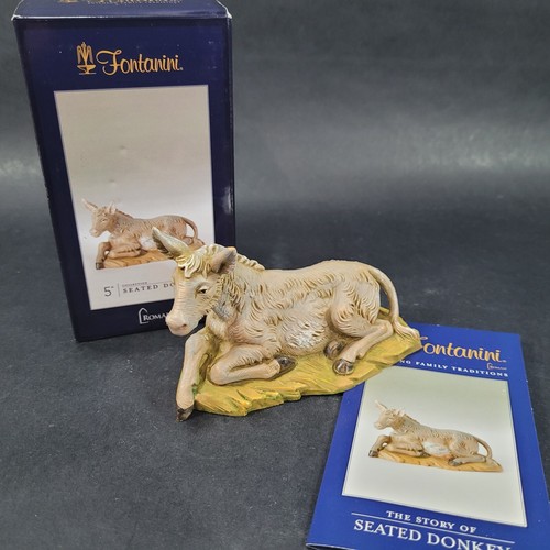 Fontanini Italy Seated Donkey 5" Figurine Roman Inc Nativity Collection ...
