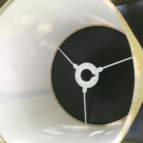 NEW HANDMADE LAMPSHADE KATE FORMAN CAMILLE FABRIC SAFFRON / NATURAL ...