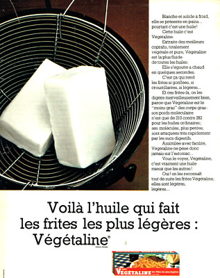 publicité Advertising 0922 1969 Végétaline huile qui fait frites ...