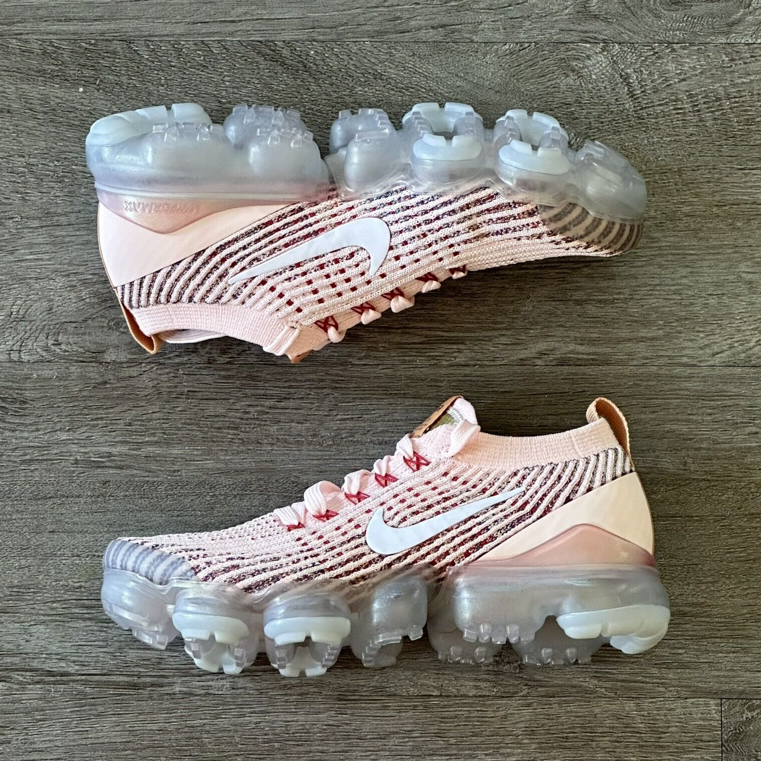 Nike Air Vapormax Flyknit 3 Sunset Tint White Pink Womens Shoes AJ6910 ...
