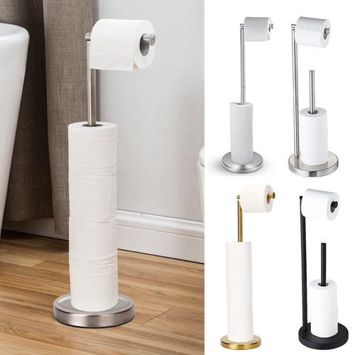 Free Standing Tissue Roll Holder Tissue Storage Rack Paper Roll Floor ...