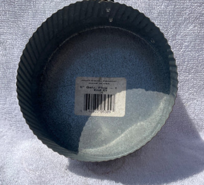 Gray 5” Galvanized Steel Round End Cap | eBay