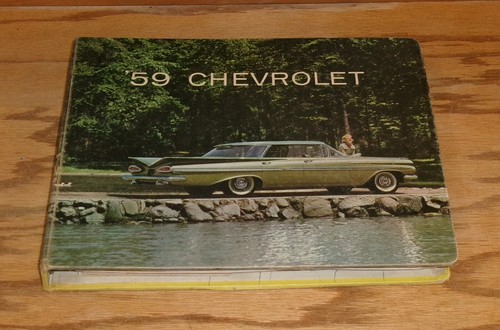 Original 1959 Chevrolet Sales Album Dealer Showroom Book 59 Corvette ...