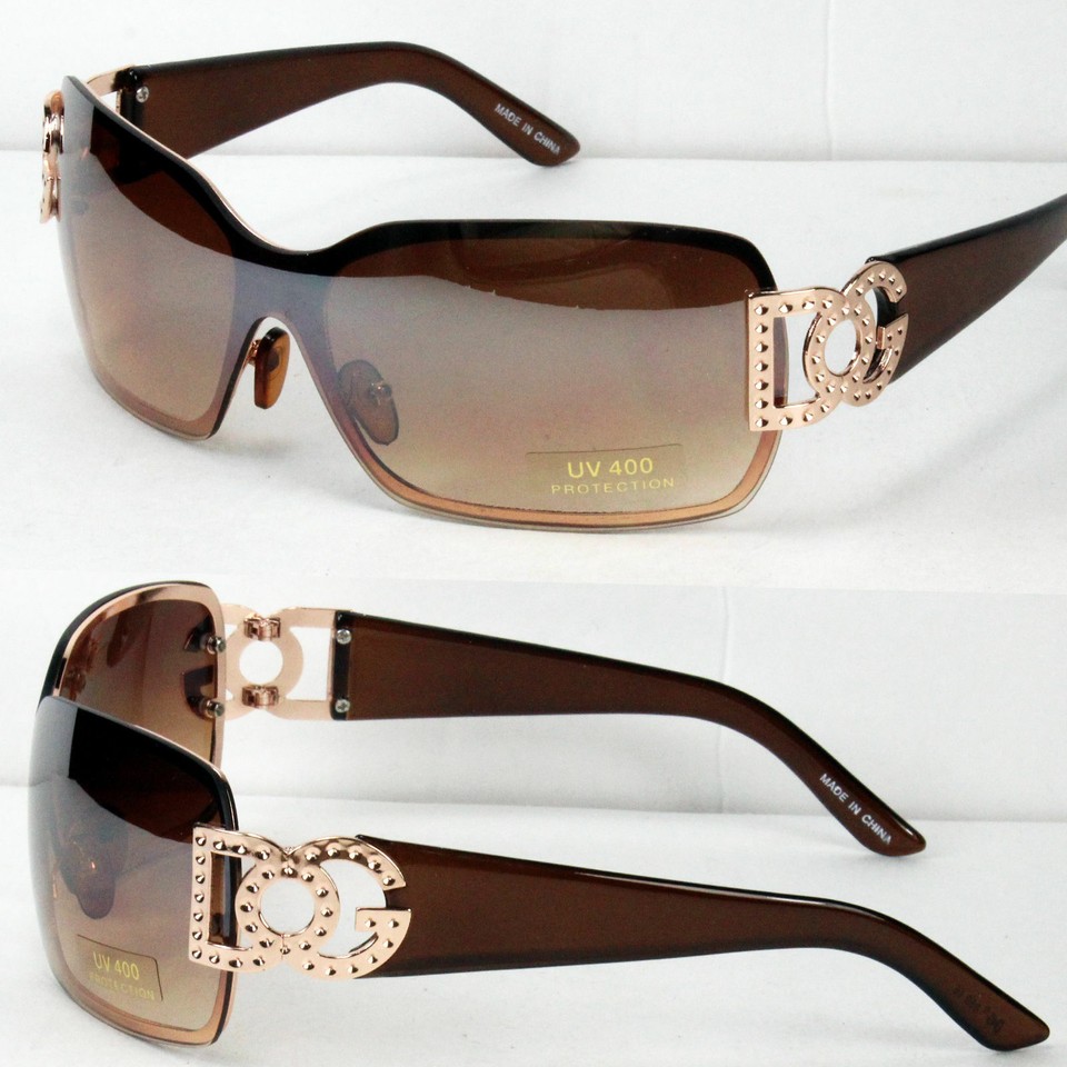 NEW Womens Shield Wrap Around Sunglasses Fashion Designer Shades Retro ...