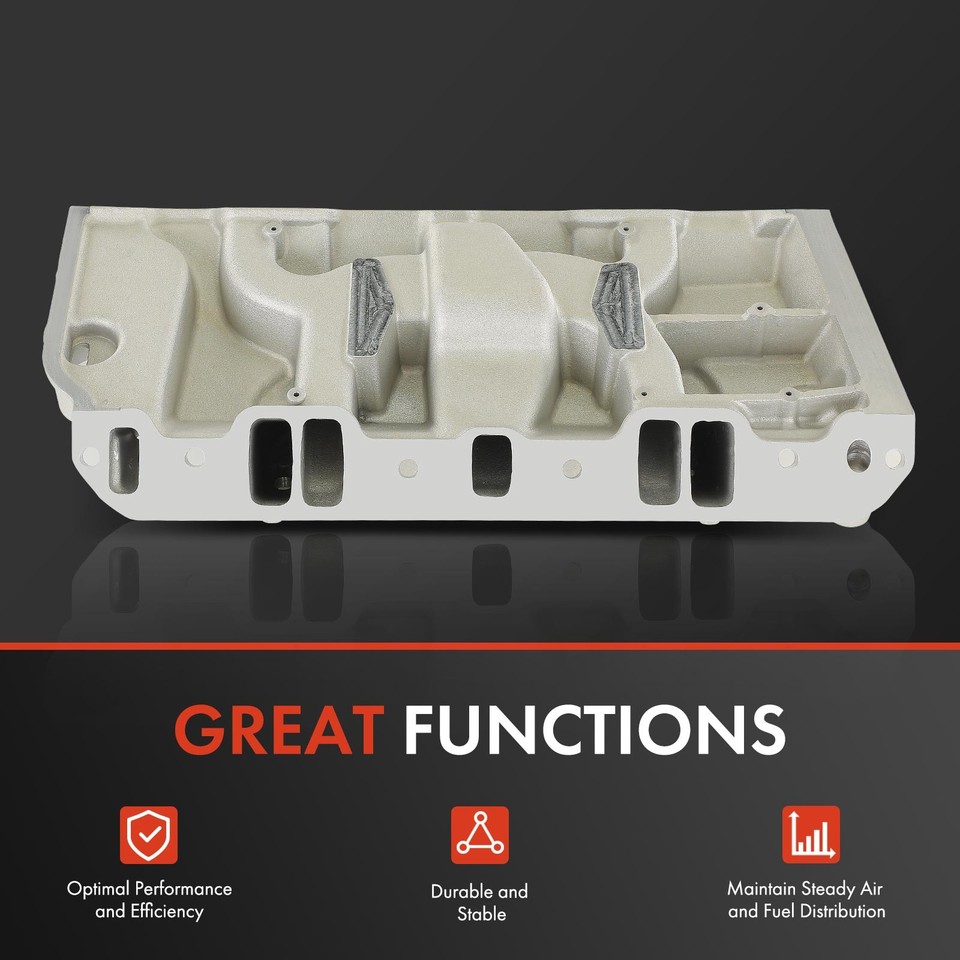 Aluminum Dual Plane 4 Barrel Intake Manifold for AMC V8 GAS 304 390 360 ...