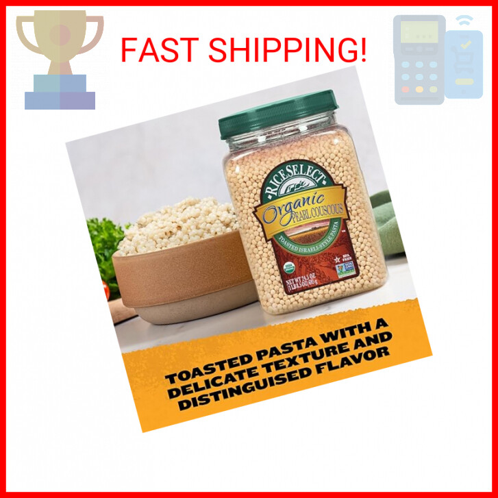 RiceSelect Organic Pearl Couscous, Israeli-Style Wheat Couscous Pasta ...