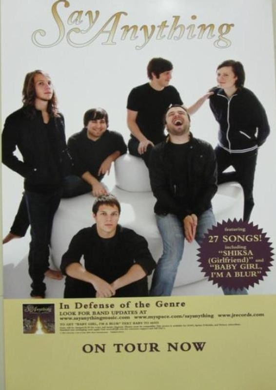 SAY ANYTHING 2007 IN DEFENSE OF THE GENRE PROMO POSTER Flawless NEW old ...