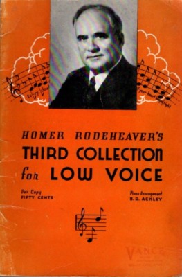 Homer Rodeheaver / RODEHEAVER'S COLLECTION FOR LOW VOICE NO 3 1943 | eBay