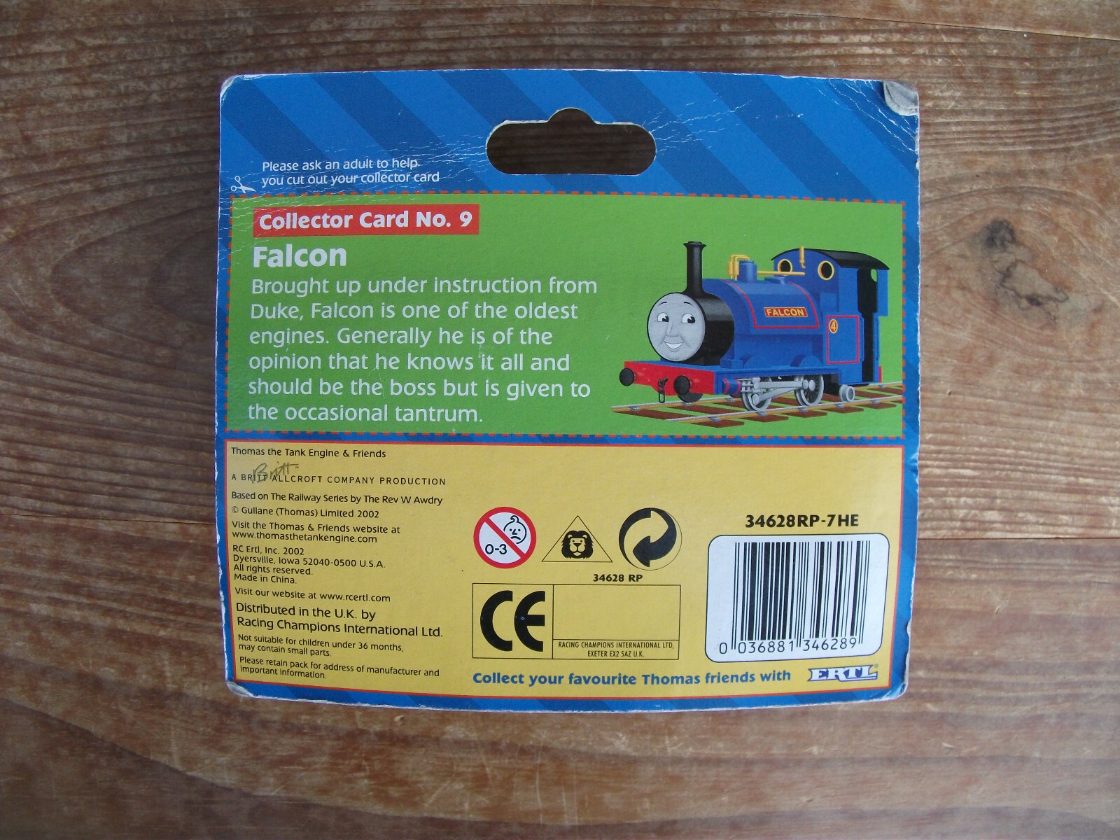 Falcon Ertl Card 9 Thomas The Tank Engine & Friends Diecast Metal Train ...