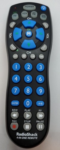 Radio Shack 4-in-1 Universal Remote Control 15- 2114 | eBay