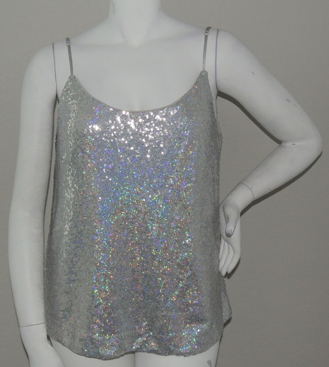 Silver Sequin Tops Plus Size Unique Bargains Women's Plus Size Sequin