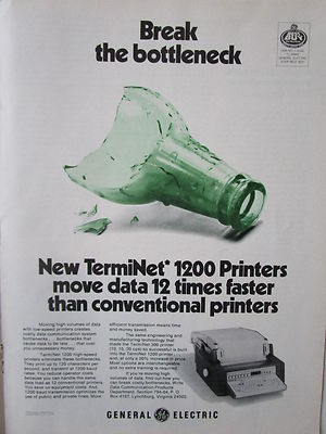 1/1973 PUB GENERAL ELECTRIC NEW TERMINET 1200 PRINTER ORIGINAL AD | eBay