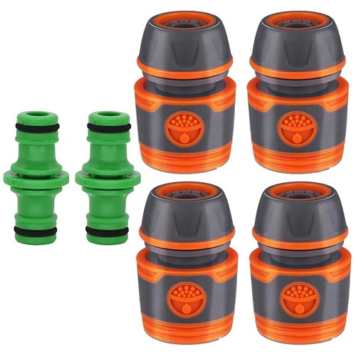 Spiral Connection Garden Hose Extension Set 4 Fittings and 2 Couplings ...