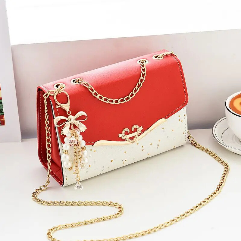 Trendy Ladies Crossbody Shoulder Bag PU Small Square Handbag with ...