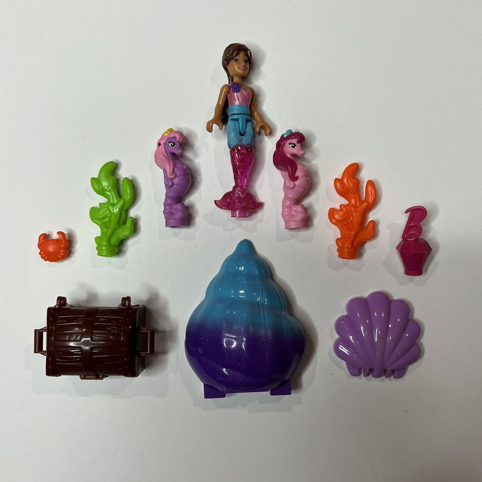 Mega Bloks Barbie Mermaid Misc Replacement Pieces Lot of 10 Seahorse ...