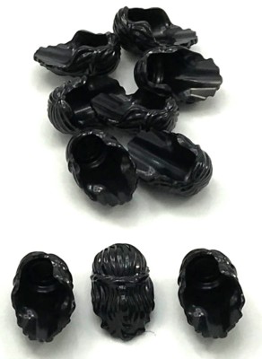 Lego 10 New Black Minifigure Hair Female Mid-Length Braid around Sides ...