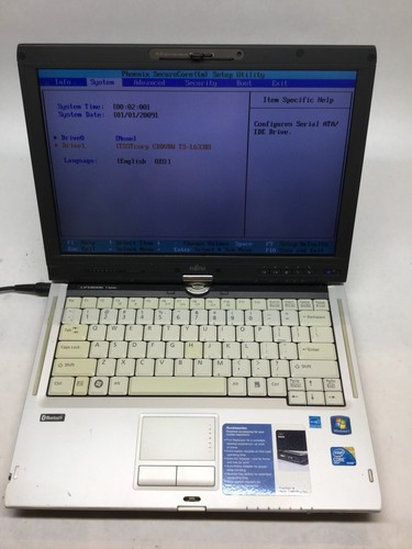 Fujitsu LifeBook T900 13" Convertible Laptop Intel Core i5-520M-4Gb RAM ...