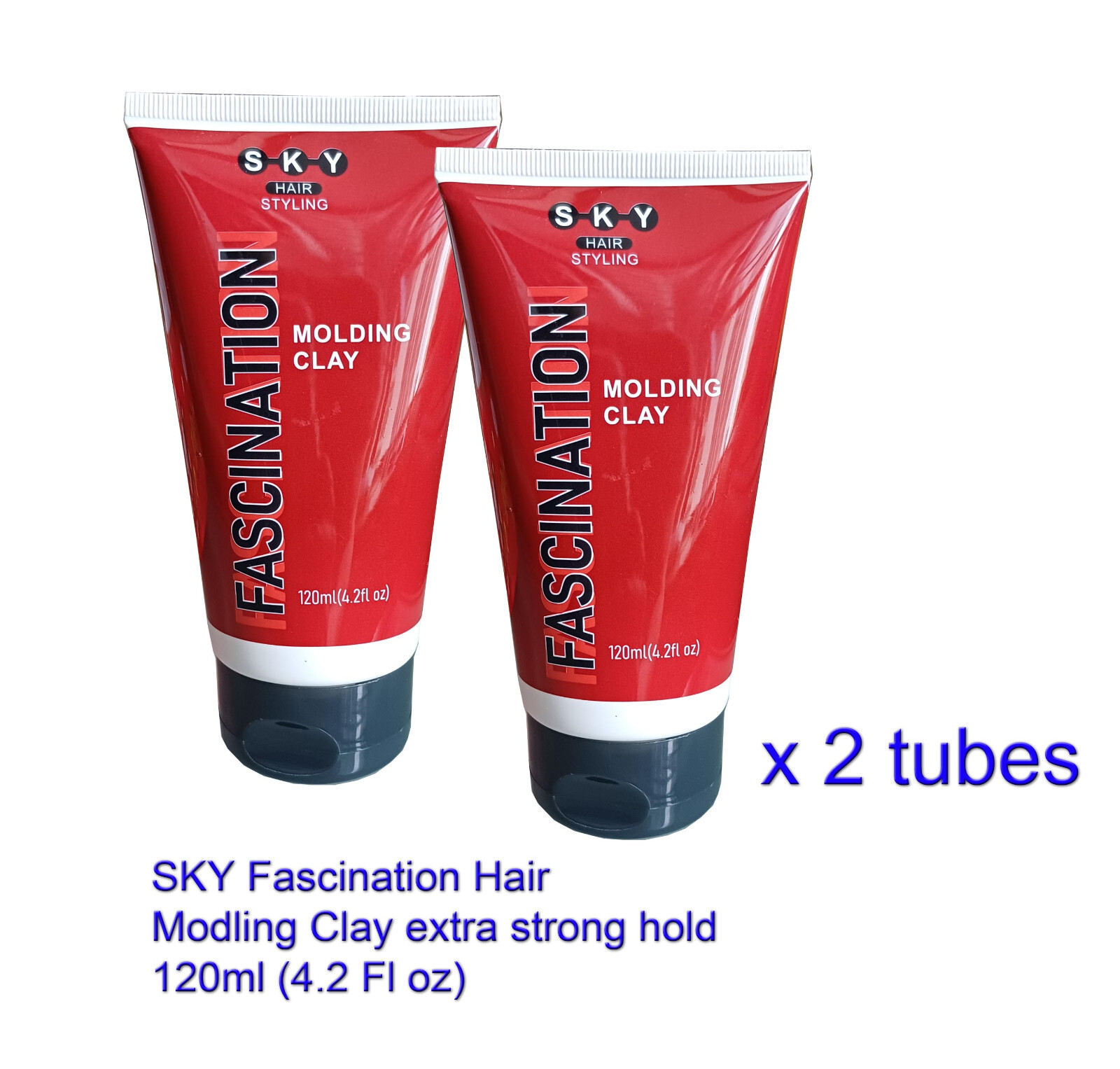 SKY Fascination Hair Molding Clay extra strong hold 120ml (4.2 fl oz) x ...
