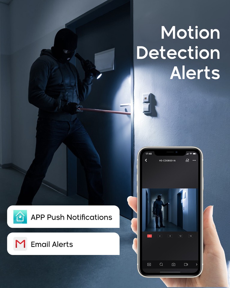 Hik OEM 4K 8Ch PoE Security Camera System 8MP Outdoor Human Detection ...