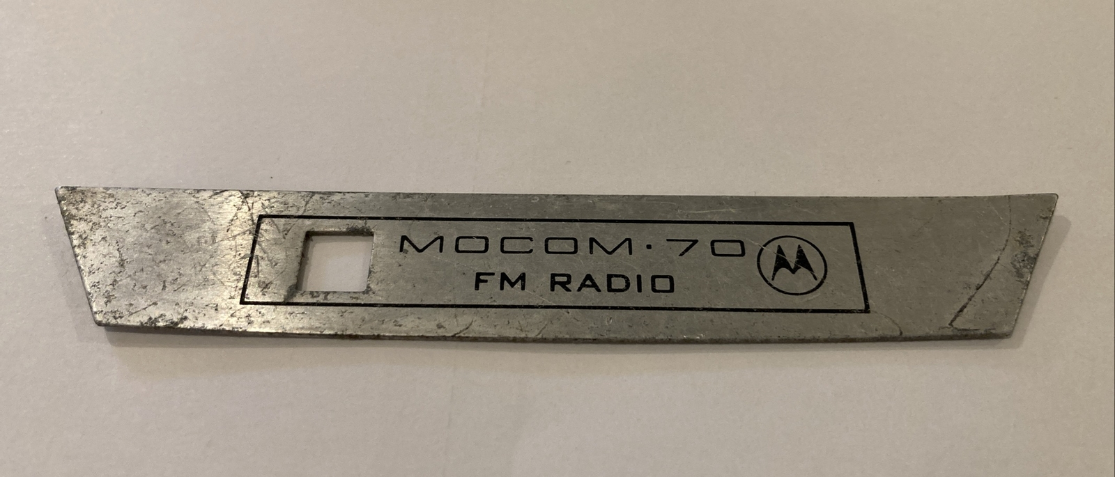 Motorola MOCOM 70 Control Head Lower Escutcheon/Name Plate w/ Pilot ...