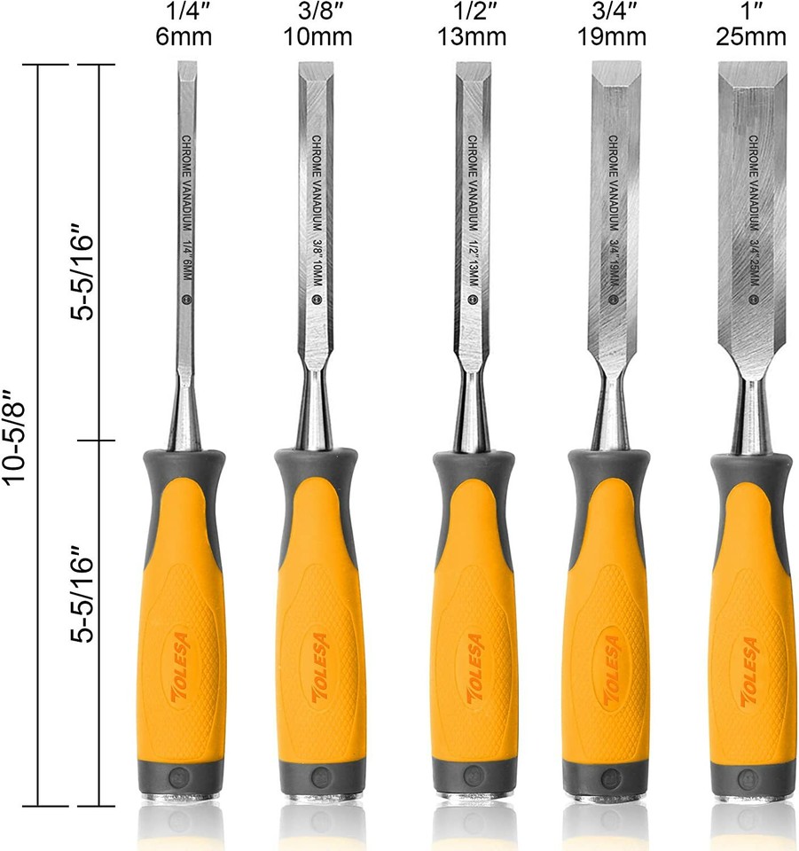 Japanese Nomi Chisel TOLESA Set of 6 Carpenter tool NEW | eBay