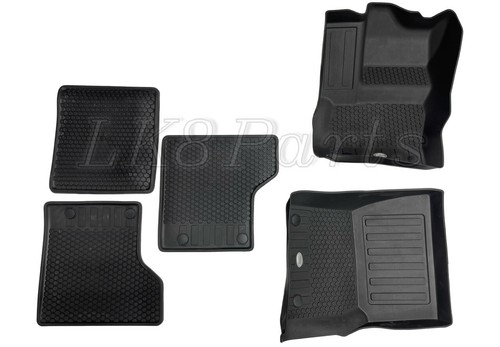 Land Rover Defender 90 Black Rubber Floor Mats VPLES0664 Genuine New | eBay