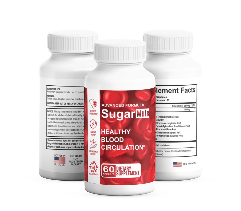 (5 Pack) Sugar Mute Capsules, SugarMute Premium Blood Health Support | eBay
