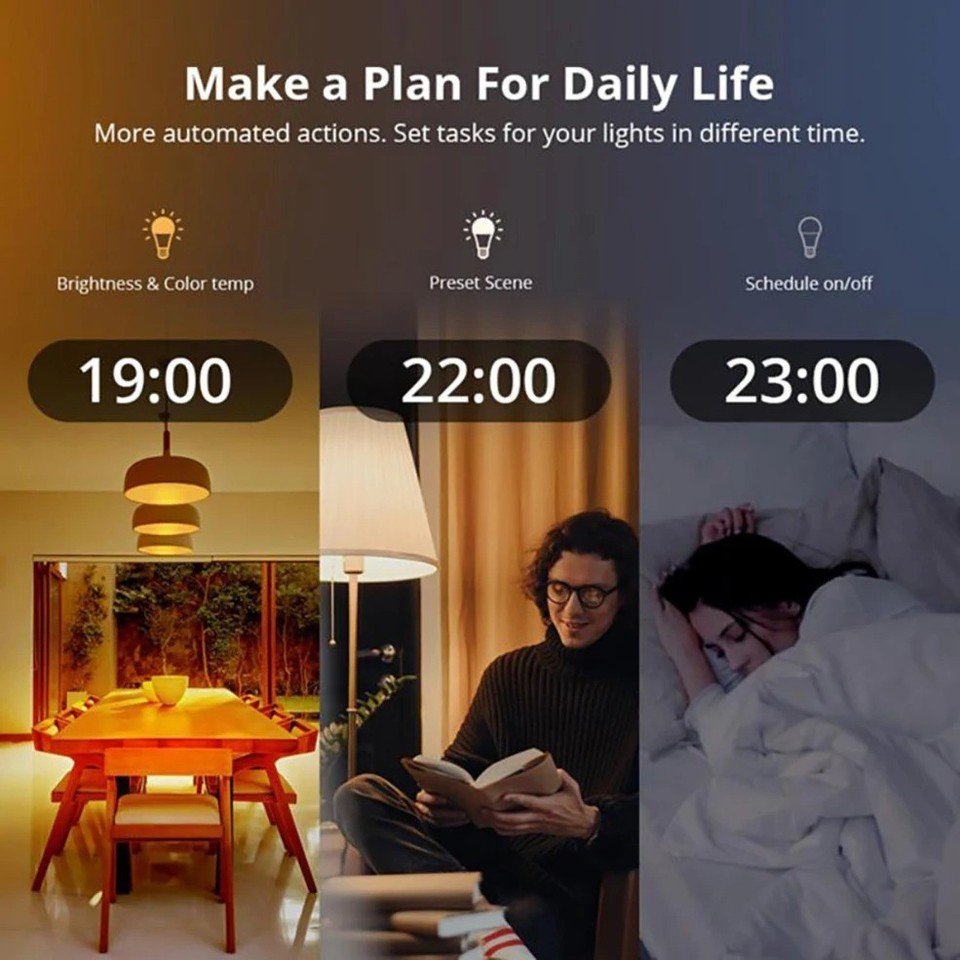 E14 Smart Wifi Led Light Bulb Zigbee RGBCW Led Lamp Works With Alexa ...