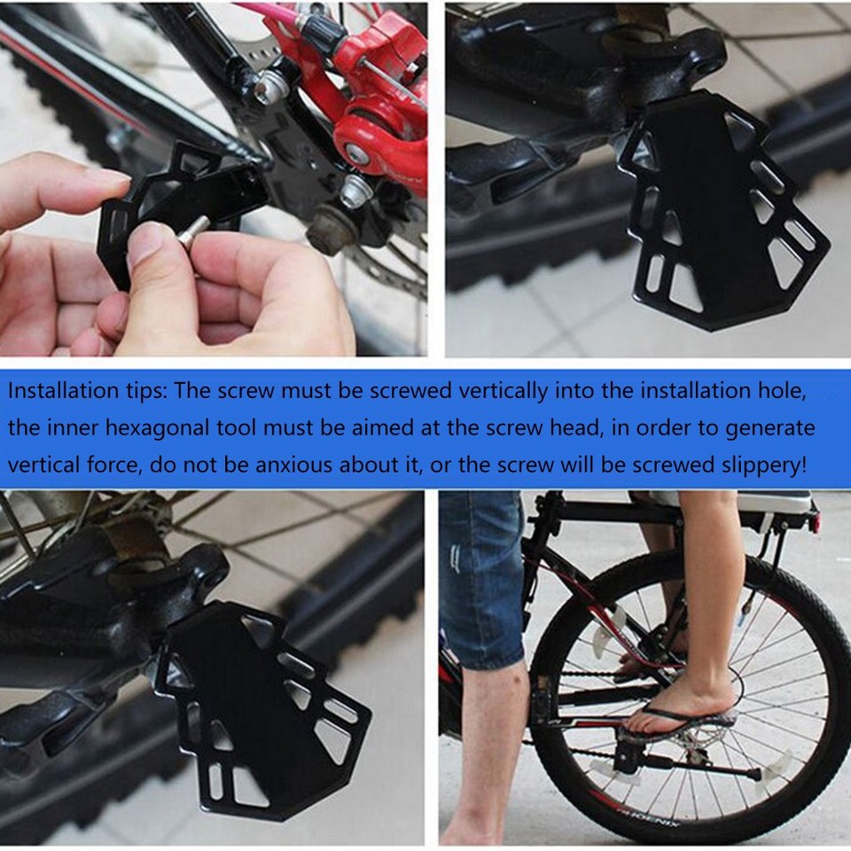 1 Pair Mountain Bike Road Cycling Rear Axle Footrest Back Wheel Foot ...