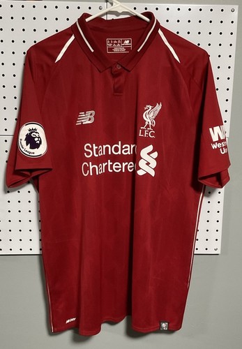 New Balance Liverpool FC 2018-2019 Home Jersey Mens Large PL Patch ...