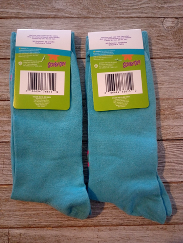 Scooby Doo Scooby Snack Socks Cartoon Adult Crew 2 Pair Sock Size 10-13 ...