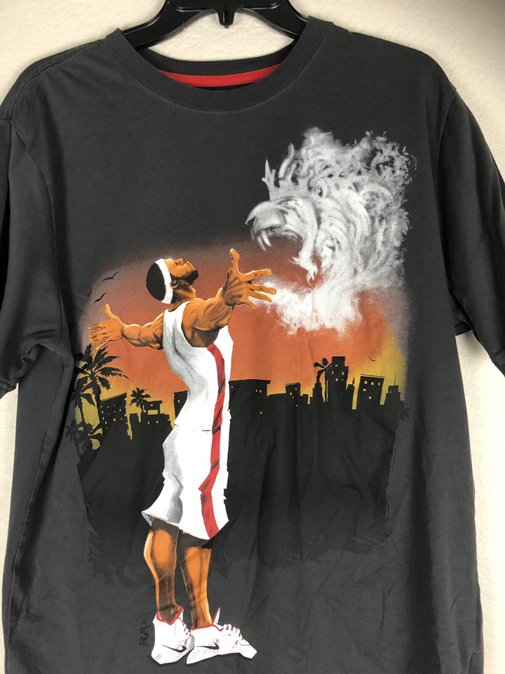 Lebron James Pregame Chalk Ritual Shirt Nike Size Large | eBay