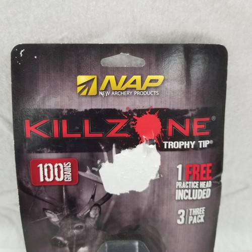 NAP Killzone Trophy Tip Broadhead 100 Grain 3-pack for sale online | eBay