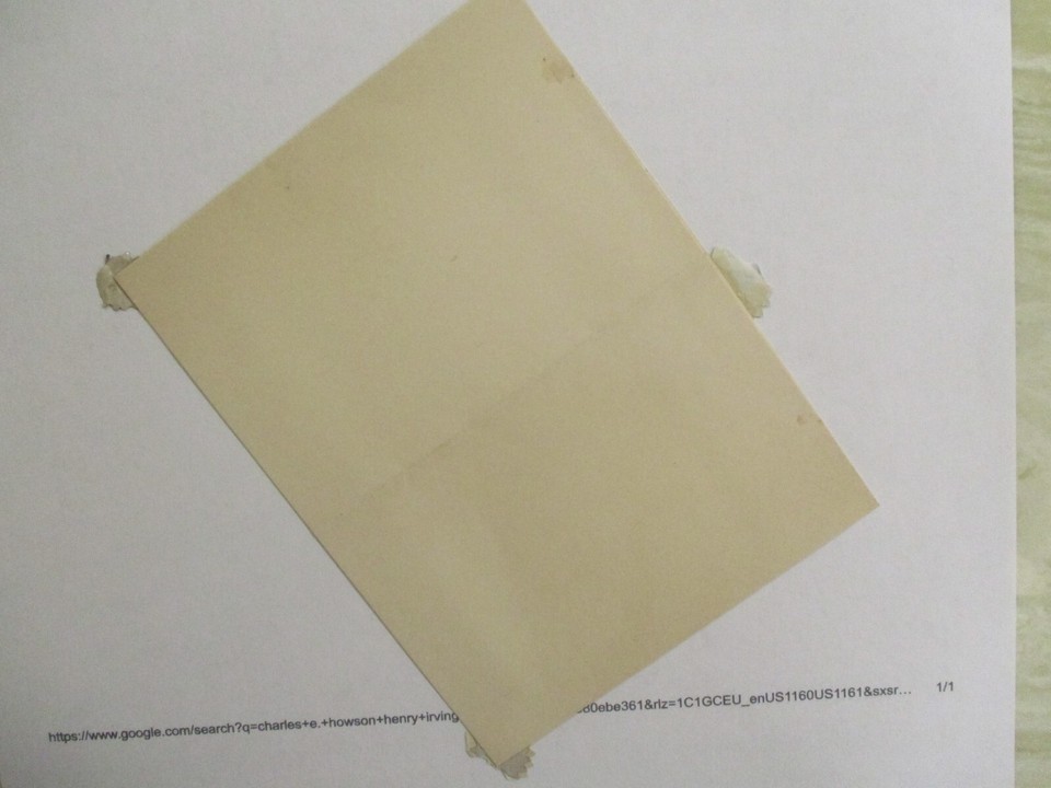 1896 Charles E. Howson (Bram Stoker,Sir Henry Irving) Signed Complying ...