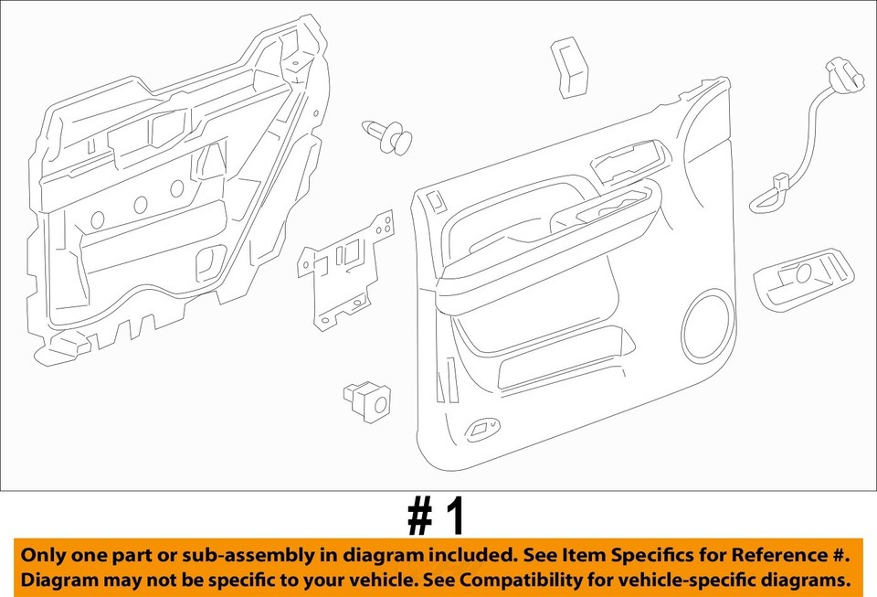 GM OEM 10-13 Sierra 1500 Front Door Interior Trim-Door Trim Panel ...