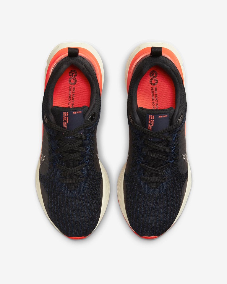 Nike React Infinity 3 Mens Road Running Shoes Black Red DZ3014 002 ...
