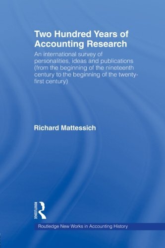 TWO HUNDRED YEARS OF ACCOUNTING RESEARCH (ROUTLEDGE NEW By Richard ...