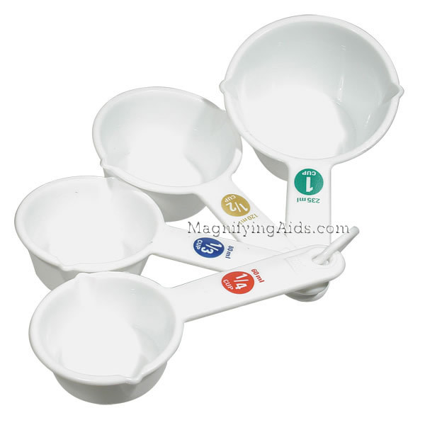 Big Number Measuring Cups - Easy to see, Large Print Numbers, Low ...