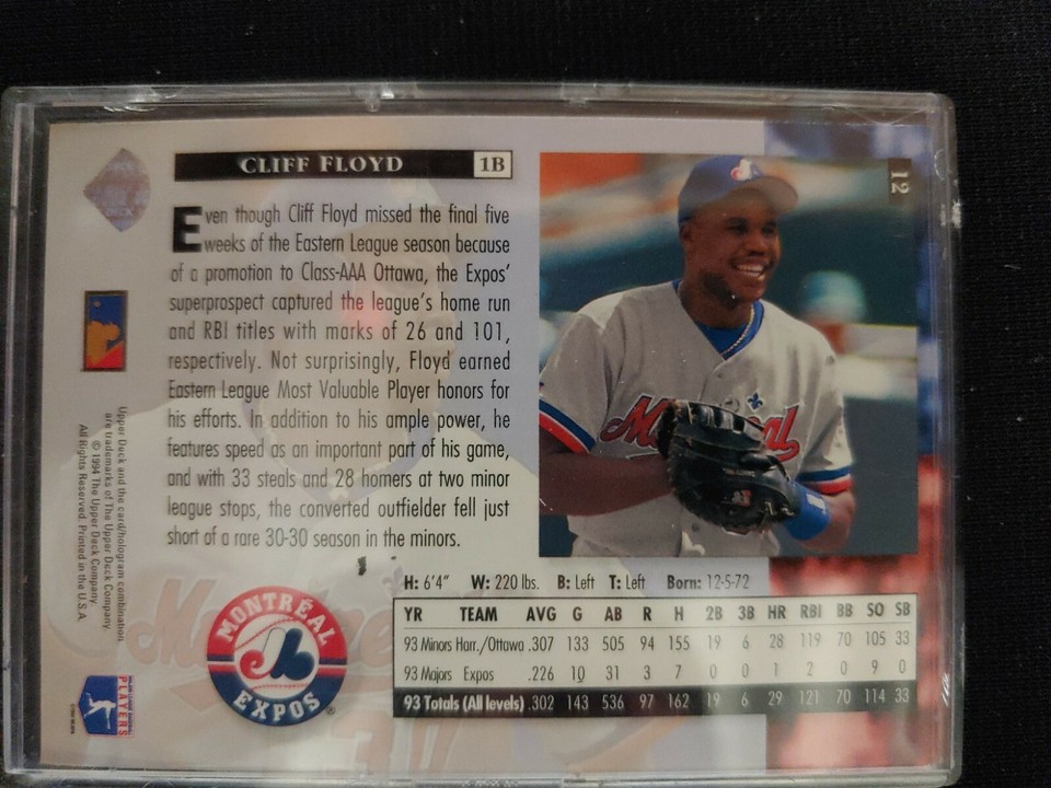 1994 Upper Deck Cliff Floyd #12 Rookie Card | eBay