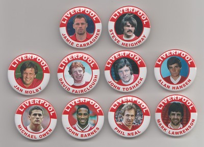 LIVERPOOL FC LEGENDS (SET 3) BADGES X10 38mm in size | eBay