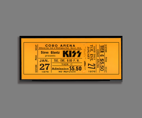 KISS 1976 Concert Ticket Stub Art Print Poster Destroyer Tour | eBay