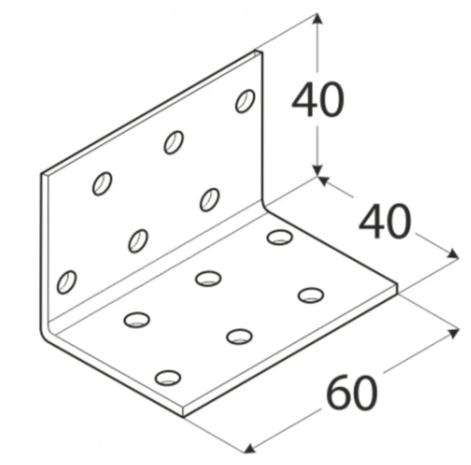 Galvanised Corner Brace 90 Degree Right Angle Brackets Heavy Duty Joist ...