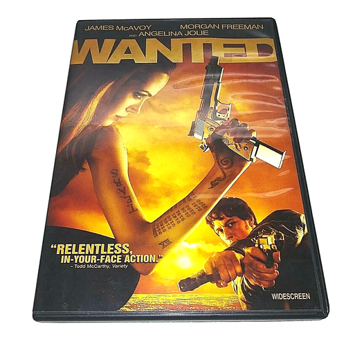 Wanted DVD 2008 Widescreen Morgan Freeman James McAvoy Angelina Jolie ...