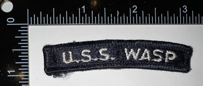 Cold War USN US Navy USS Wasp Ship Arc Tab Patch Patches | eBay