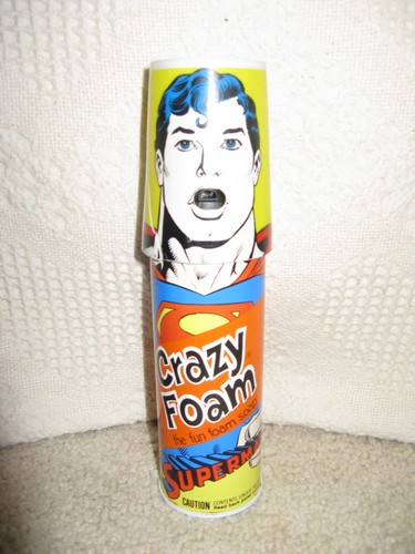 Vintage 1974 SUPERMAN Crazy Foam Soap Can Action Figure Statue Man of ...