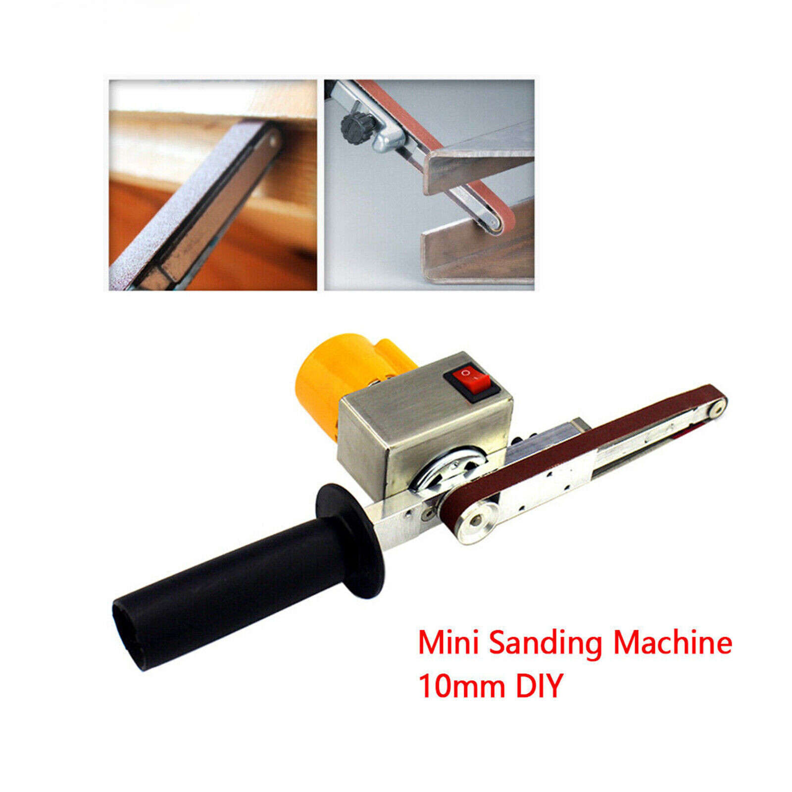 Electric Belt Sander Handheld Mini Grinder Small Machine + 10 Sanding ...