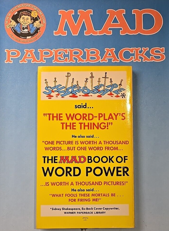 MAD Magazine Paperback Book: THE MAD BOOK OF WORD POWER 1973 Warner 7th ...